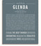 Glenda | Name Art Print – Name Stories