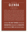 Glenda | Name Art Print – Name Stories