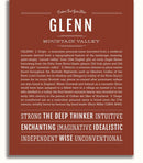 Glenn | Name Art Print – Name Stories