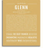 Glenn Personalized Name Meaning Art Prints – Name Stories