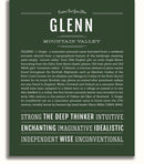 Glenn | Name Art Print – Name Stories