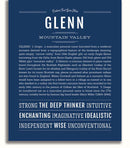 Glenn | Name Art Print – Name Stories