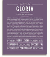 Gloria | Name Art Print – Name Stories