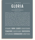 Gloria | Name Art Print – Name Stories
