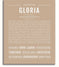 Gloria | Name Art Print – Name Stories