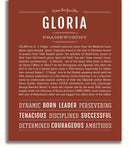 Gloria | Name Art Print – Name Stories