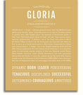 Gloria | Name Art Print – Name Stories