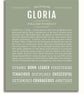 Gloria | Name Art Print – Name Stories