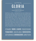 Gloria | Name Art Print – Name Stories