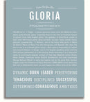 Gloria | Name Art Print – Name Stories