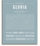 Gloria | Name Art Print – Name Stories