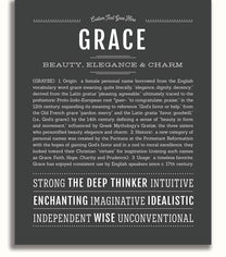 Grace | Name Art Print – Name Stories