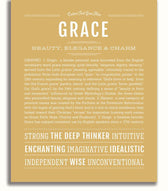 Grace Personalized Name Meaning Art Prints – Name Stories