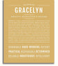 Gracelyn Personalized Name Meaning Art Prints – Name Stories