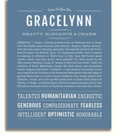 Gracelynn Personalized Name Meaning Art Prints – Name Stories