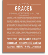 Gracen | Name Art Print – Name Stories