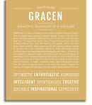Gracen | Name Art Print – Name Stories