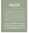 Gracen | Name Art Print – Name Stories