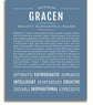 Gracen | Name Art Print – Name Stories