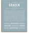 Gracen | Name Art Print – Name Stories