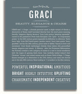 Graci | Name Art Print – Name Stories