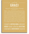 Graci Personalized Name Meaning Art Prints – Name Stories