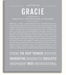 Gracie | Name Art Print – Name Stories
