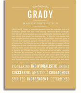 Grady Personalized Name Meaning Art Prints – Name Stories