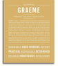 Graeme Personalized Name Meaning Art Prints – Name Stories