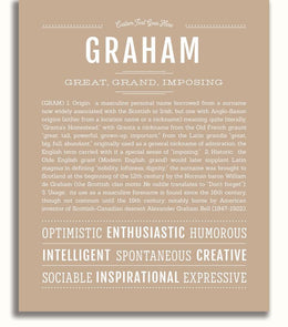 Graham | Name Art Print – Name Stories