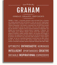 Graham Personalized Name Meaning Art Prints – Name Stories