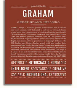 Graham | Name Art Print – Name Stories