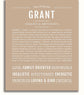 Grant | Name Art Print – Name Stories