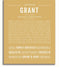 Grant | Name Art Print – Name Stories