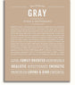 Gray Personalized Name Meaning Art Prints – Name Stories