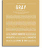 Gray (female) | Name Art Print – Name Stories