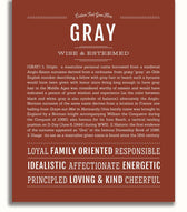 Gray (male) | Name Art Print – Name Stories