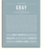 Gray (male) | Name Art Print – Name Stories