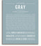 Gray (male) | Name Art Print – Name Stories