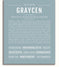 Graycen | Name Art Print – Name Stories