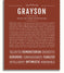 Grayson (male) | Name Art Print – Name Stories