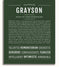 Grayson (male) | Name Art Print – Name Stories