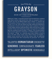 Grayson (male) | Name Art Print – Name Stories