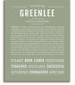 Greenlee | Name Art Print – Name Stories