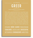 Greer (male) | Name Art Print – Name Stories