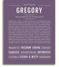 Gregory | Name Art Print – Name Stories
