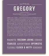 Gregory Personalized Name Meaning Art Prints – Name Stories