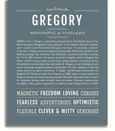 Gregory | Name Art Print – Name Stories