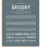 Gregory Personalized Name Meaning Art Prints – Name Stories