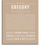 Gregory | Name Art Print – Name Stories